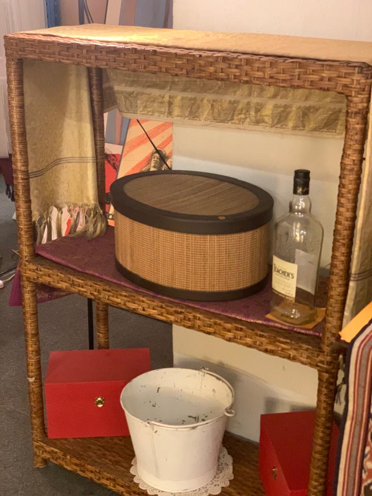 Monk Valley Rattan bookcase display MKV — TeakCo