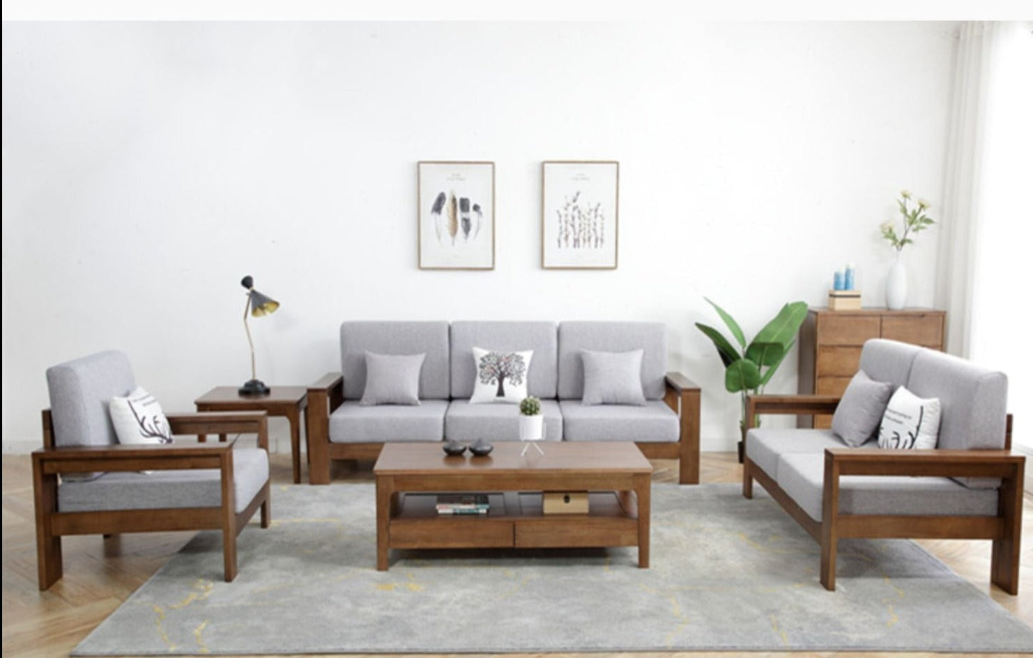 NORA Scandi Japanese Daybed Sofa Solid Wood Nordic ( Select From 3 Siz ...