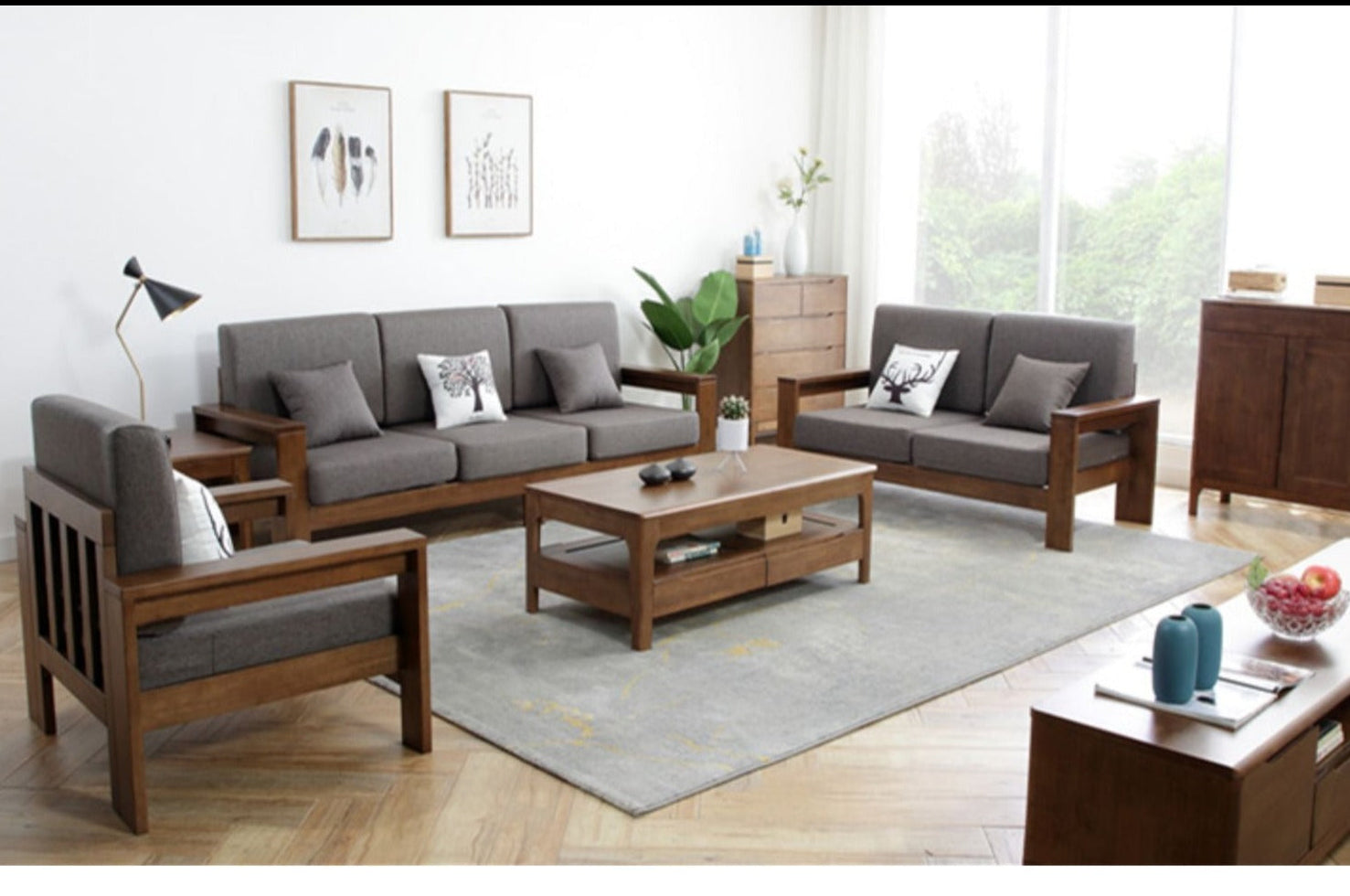 NORA Scandi Japanese Daybed Sofa Solid Wood Nordic ( Select From 3 Siz ...