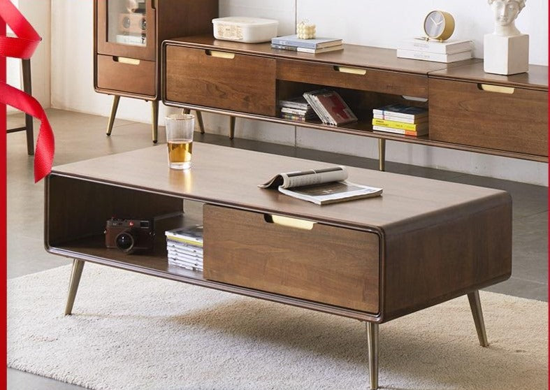 Lucas Coffee Table Solid Wood Luxury Nordic — TeakCo