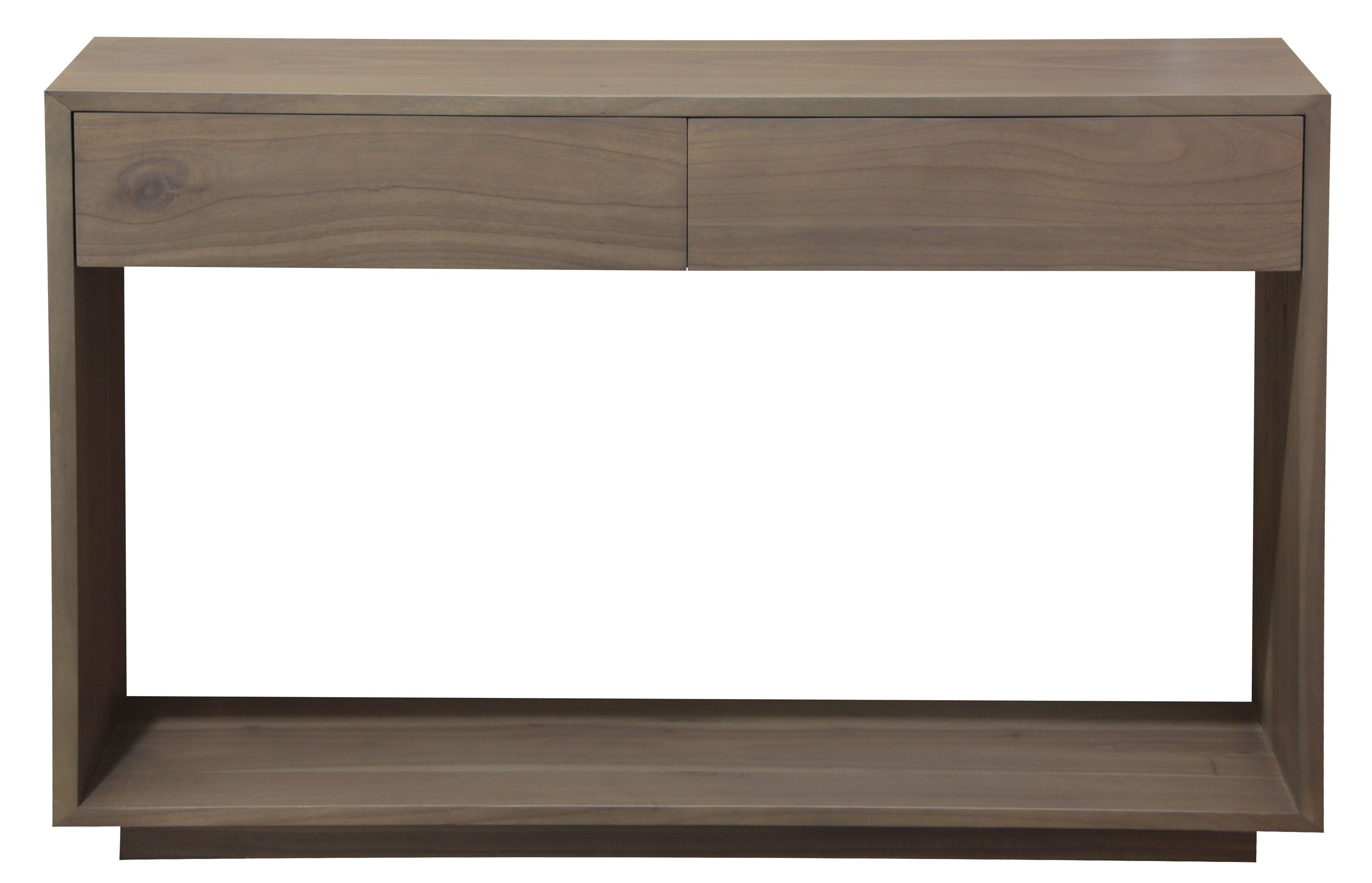 OSCAR WYNHAM 2 Drawer Sofa Table Teak Solid Wood - ST 002 NM — TeakCo