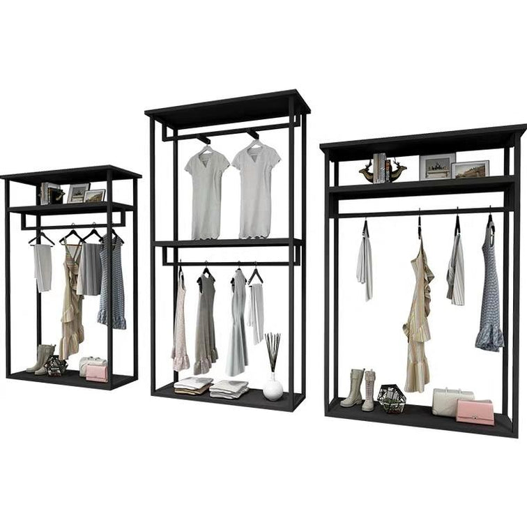 LINDA Minimalist Freestanding Open Modern Concept Wardrobe System — TeakCo