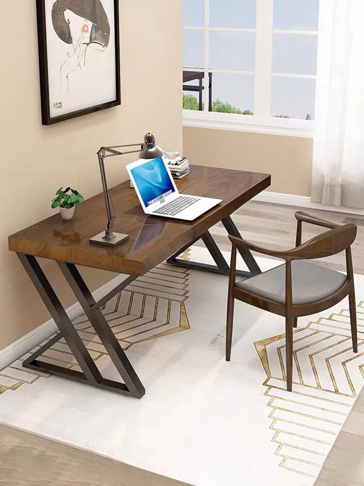 OSCARA Modern Rustic Office Study Wrting Table — TeakCo